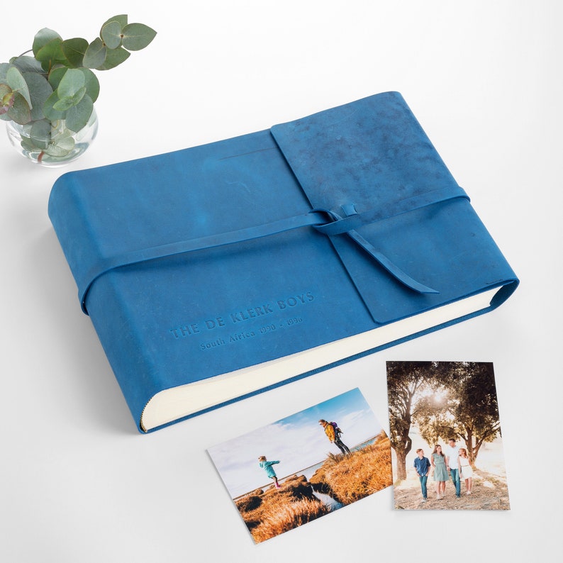 Rustic Leather Album Leather Scrapbook Album Vintage Leather | Etsy