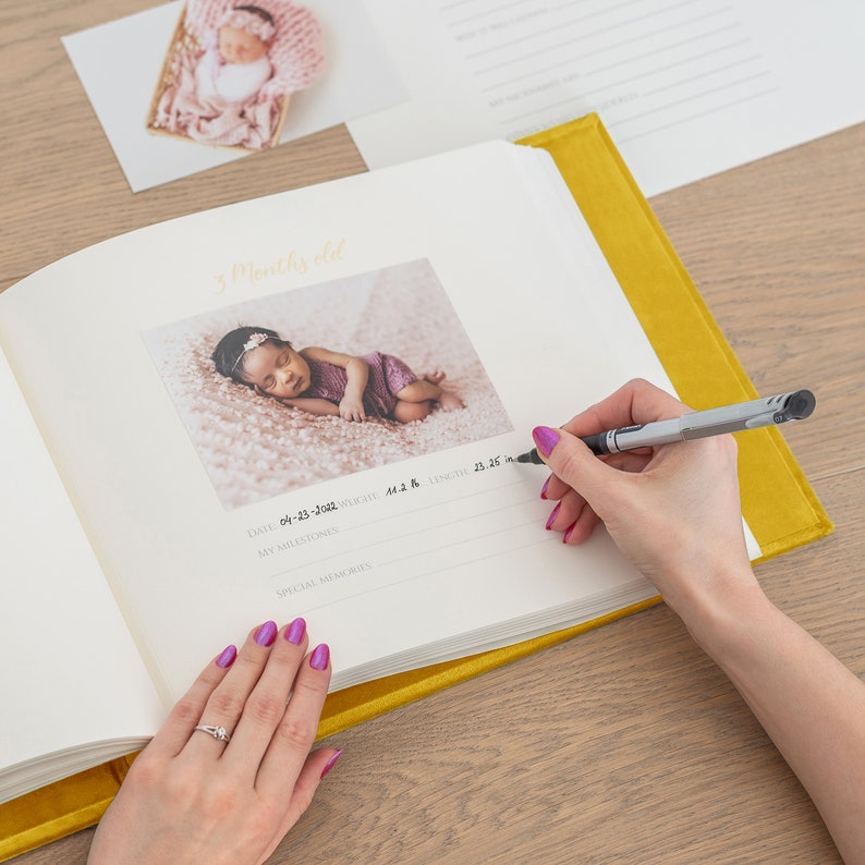 Personalized Baby Album, Modern Baby Journal, Pregnancy Journal, Baby ...