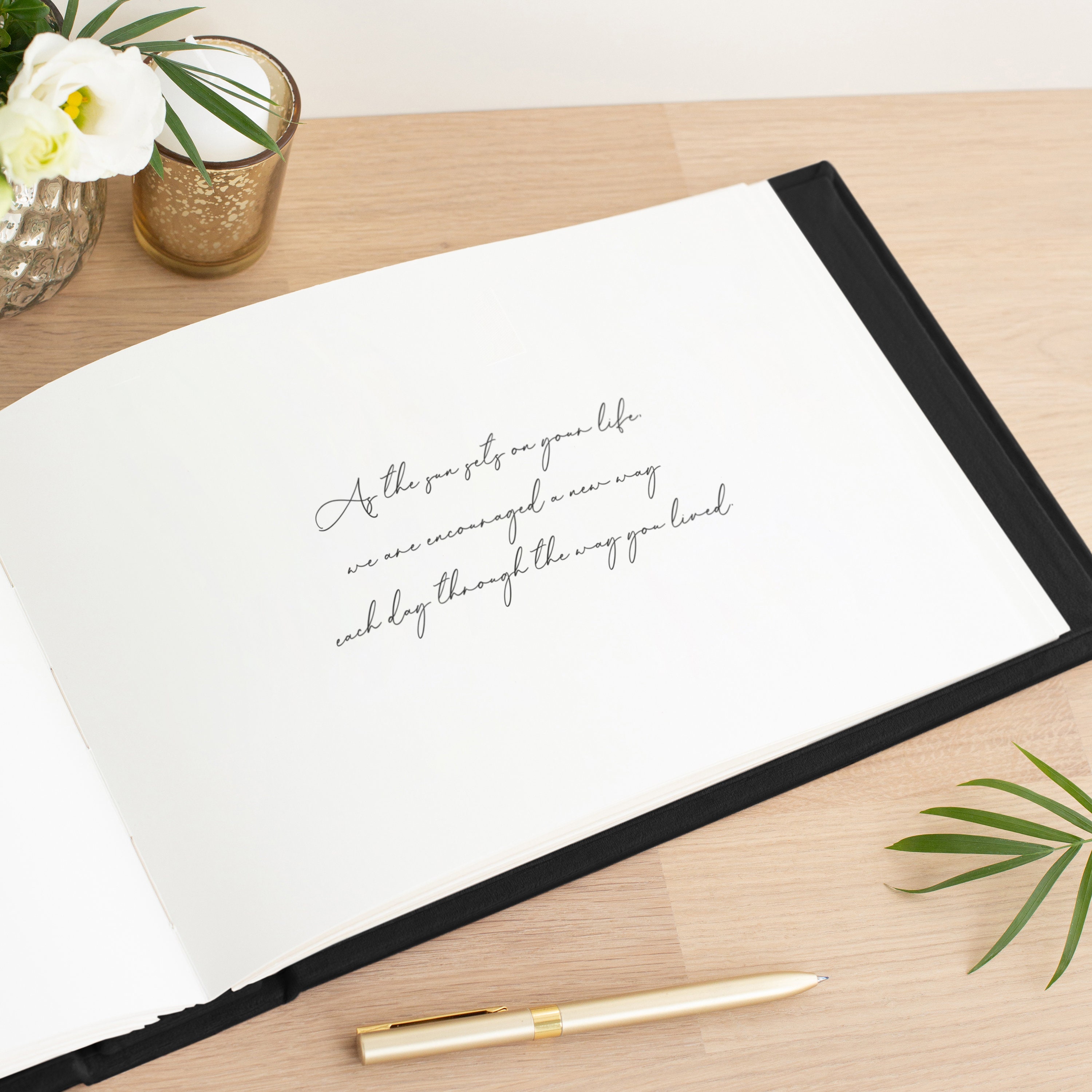 Personalized Memorial Condolence Book | Keepsake Book of Remembrance ...