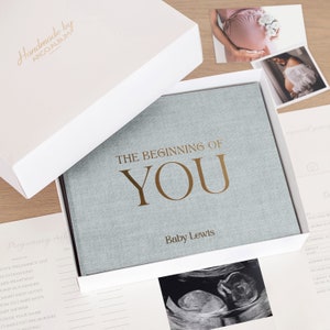 Pregnancy Gift for Expecting Mom, Linen Pregnancy Journal - Planer ...