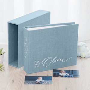 Personalized Baby Memory Book, Baby Boy Photo Album, Baby Girl First ...