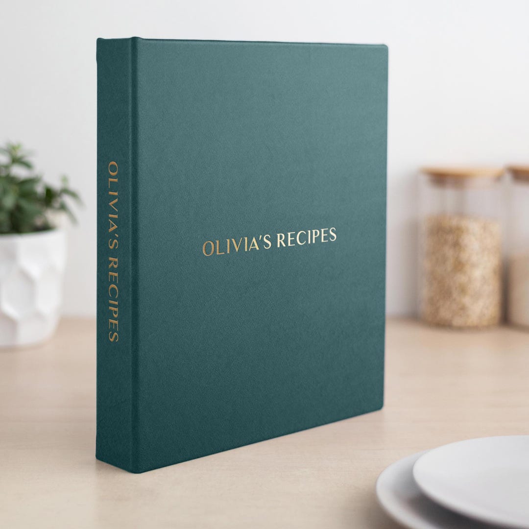 Personalized Recipe Book Custom Cook Book Journal Hard Cover Recipe ...