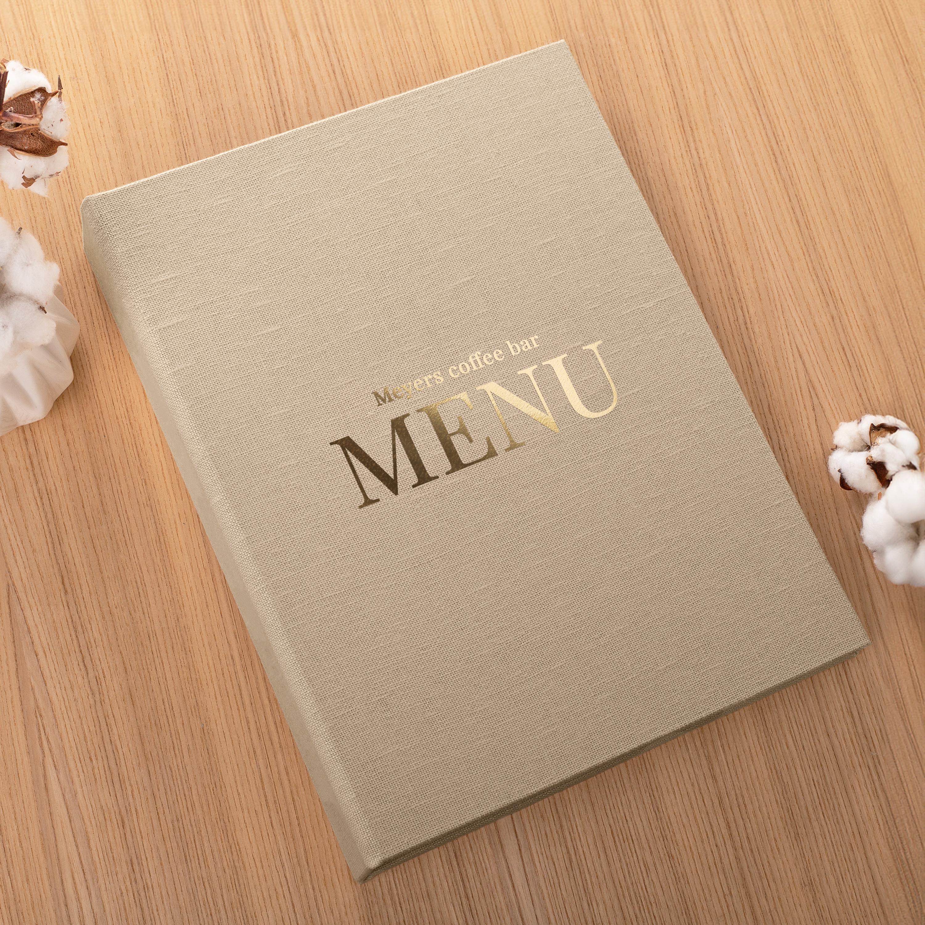 Personalized Menu Books | Custom Restaurant Menu Folders | Hard Cover ...
