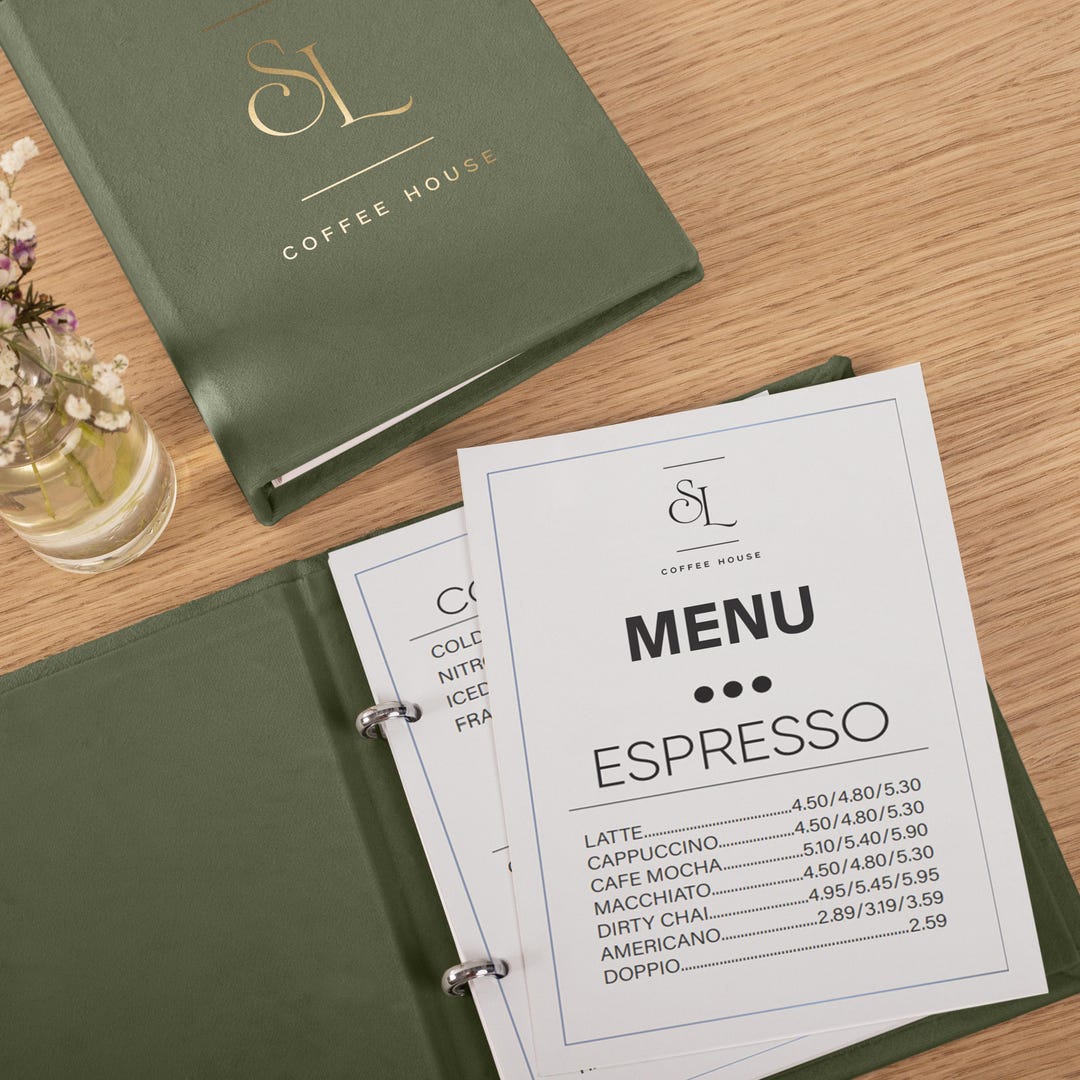 Personalized Menu Book Covers | Custom Restaurant Menu Folders | Hard ...