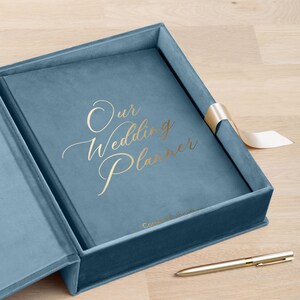 Velvet Wedding Planer Notebook | Personalized Wedding Planning Book ...