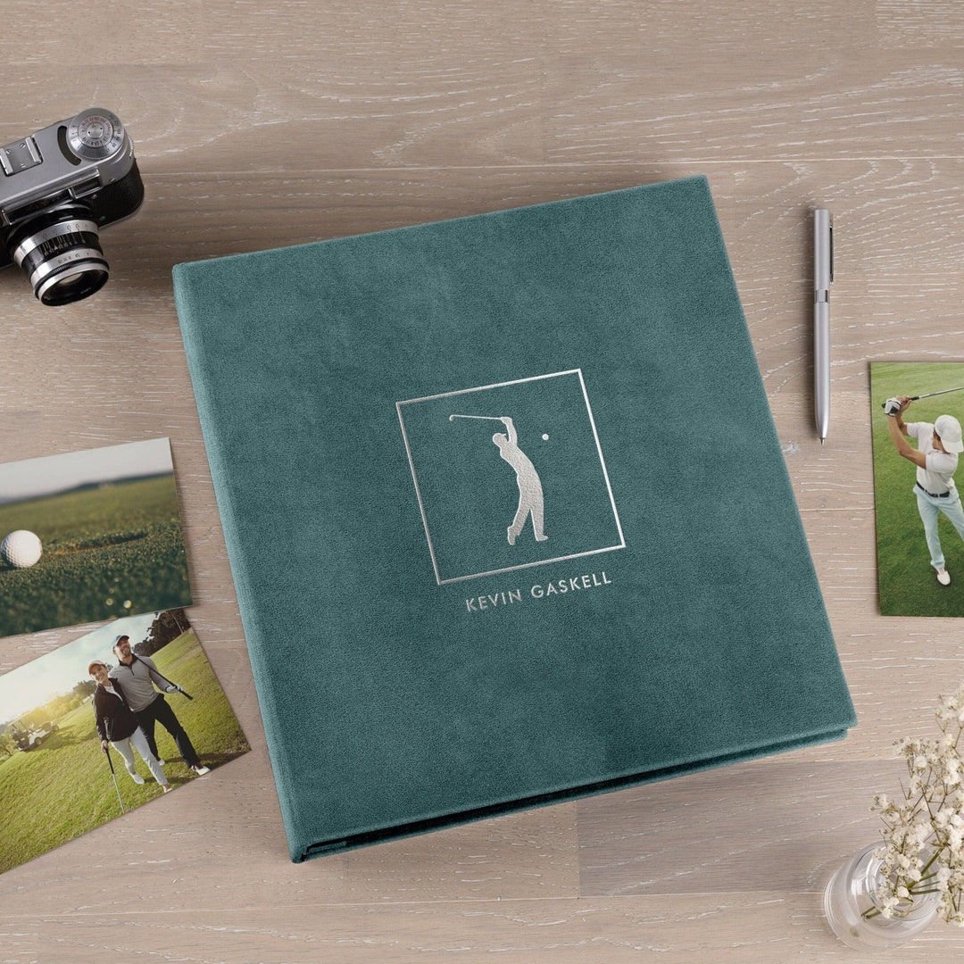 Golf Lover Photo Album With Sleeves for 4x6 Photos, Hand Made Gift for ...