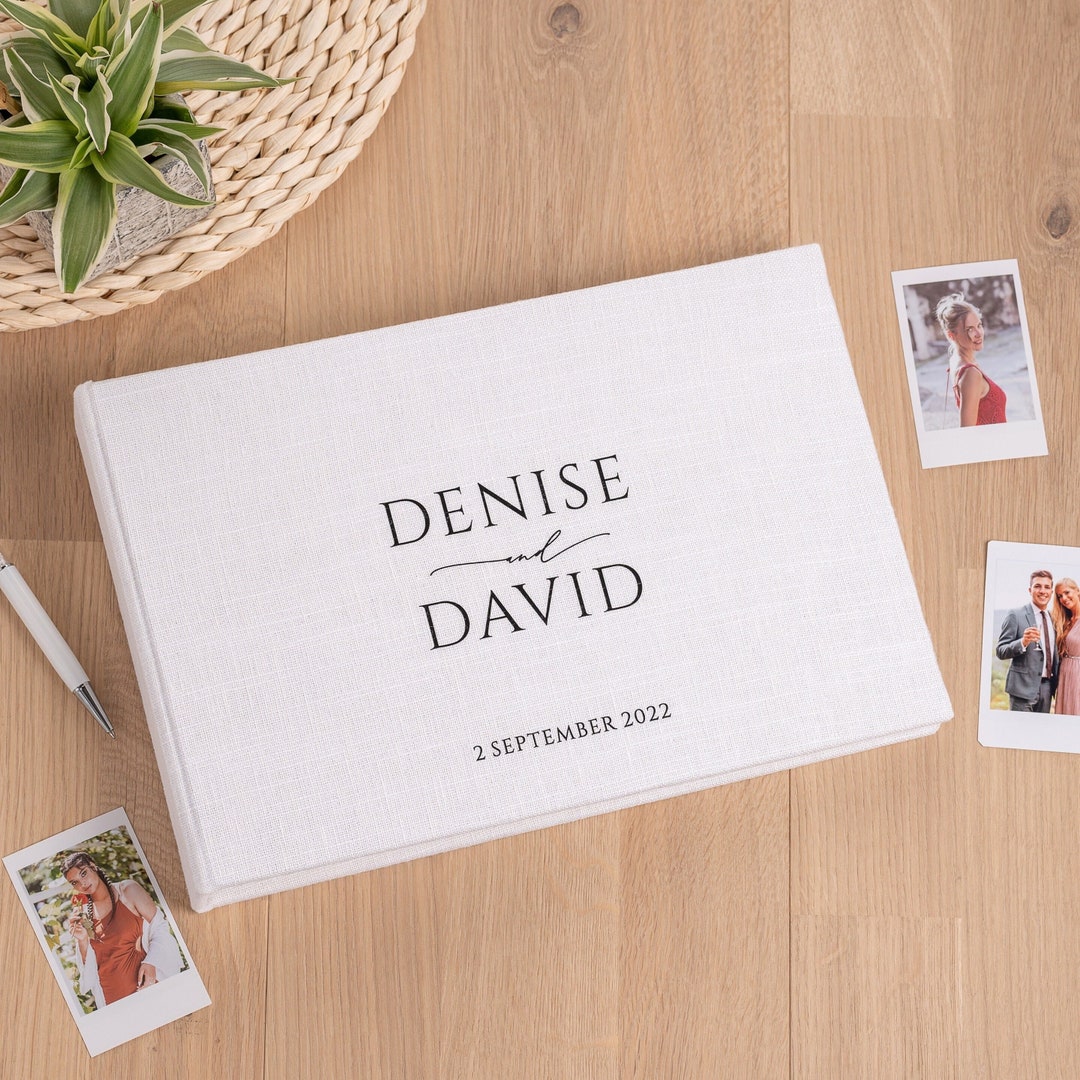 Instax Guest Book Alternative, Linen Wedding Photo Album for All ...