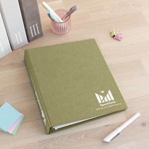 Linen Ring Binder With 2-3-4 Rings, Personalized Ring Binder Portfolio ...