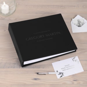 Personalized Memorial Condolence Book | Custom Remembrance Keepsake ...