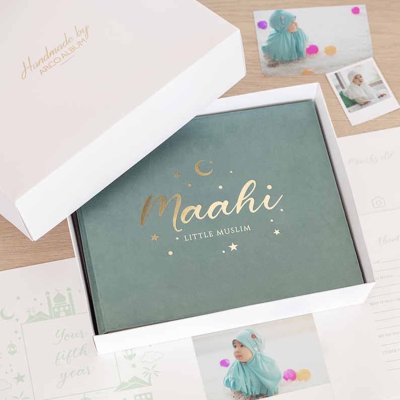 Islamic Baby Memory Book | Personalized Muslim Keepsake Album | Custom ...