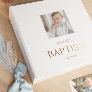 Personalized Baby Baptism Photo Album With Sleeves for up to 1000 4x6 ...