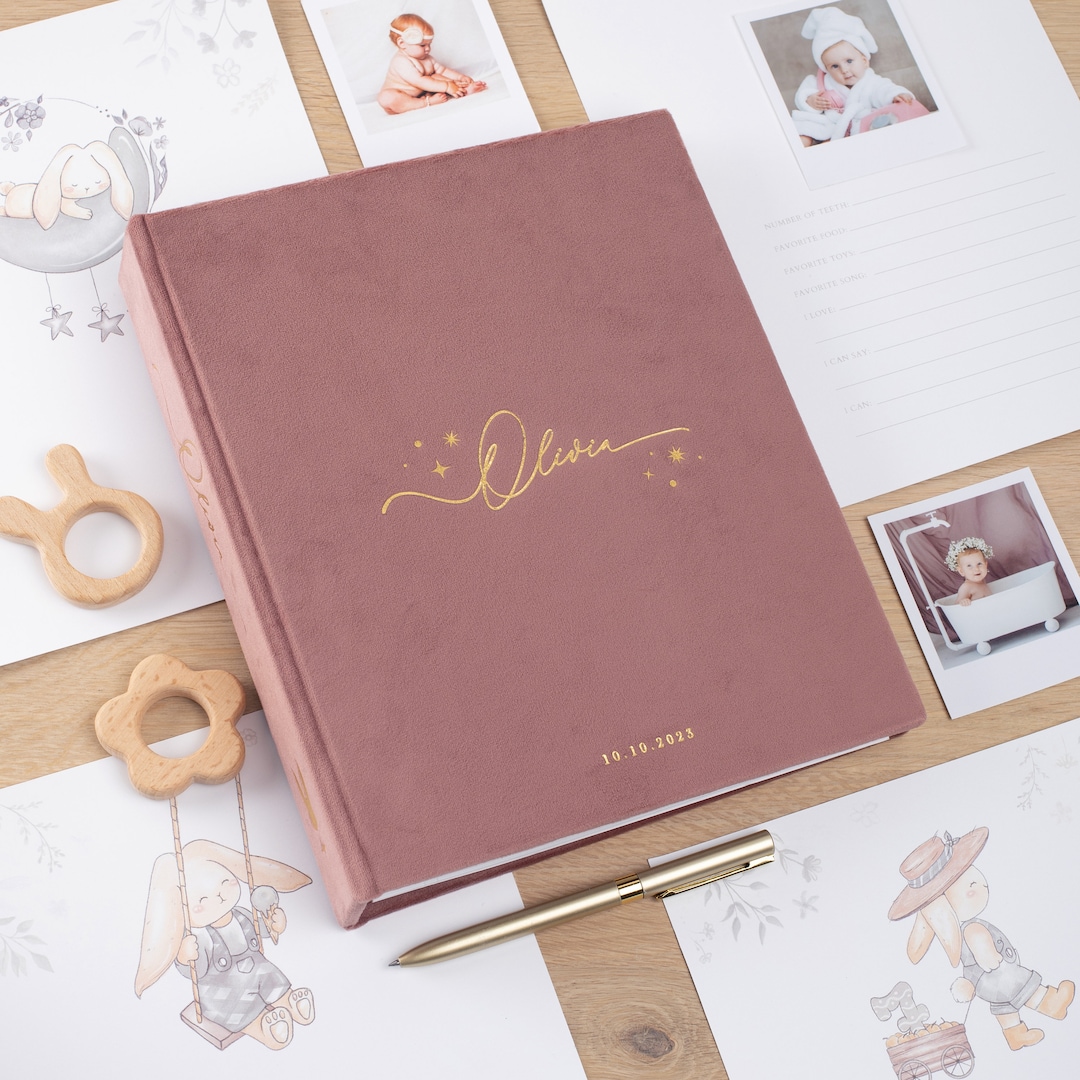 Personalized Baby Memory Book | First 5 Years Photo Album | Modern Baby ...