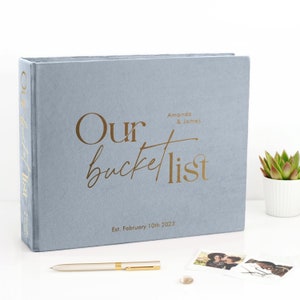 Personalized Bucket List Journal for Couples, Custom Adventure Book ...