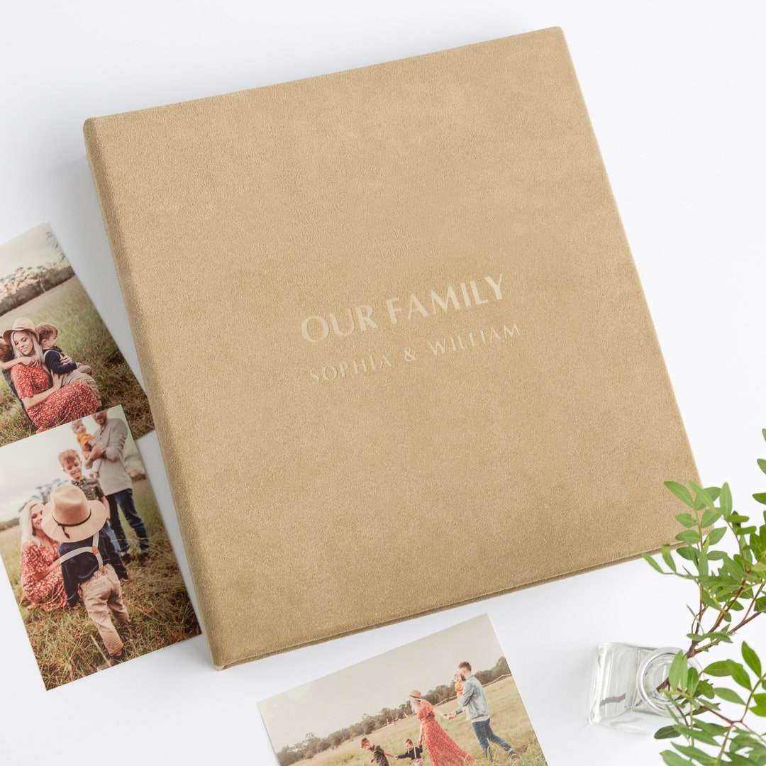 Suede Photo Album With Sleeves for 4x6 Photos, Large Slip in Photo ...