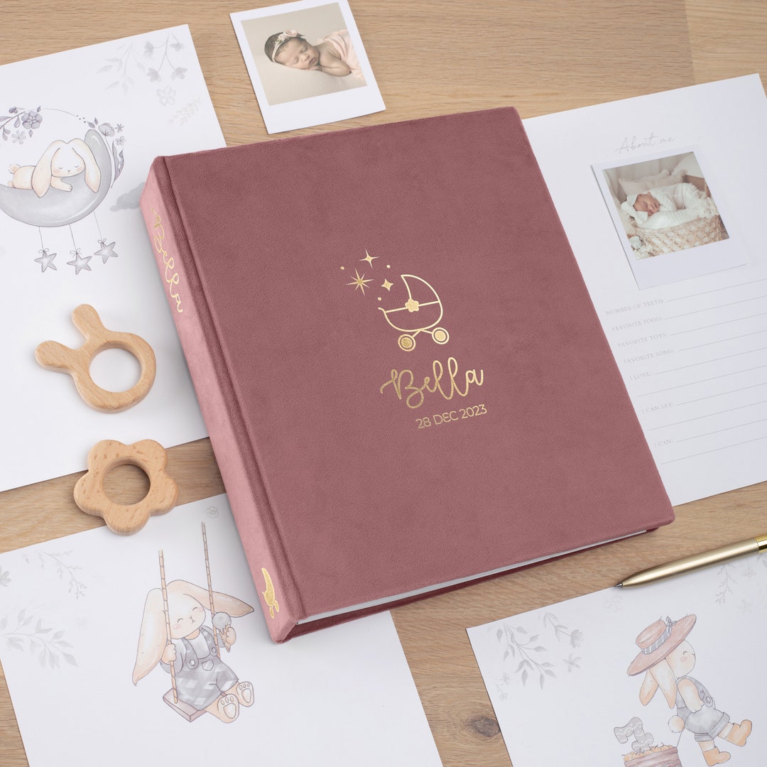 Personalized Baby Memory Book | First 5 Years Photo Album | Modern Baby ...
