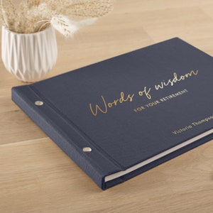 Retirement Guest Book Personalized Keepsake for Farewell Party Memory ...
