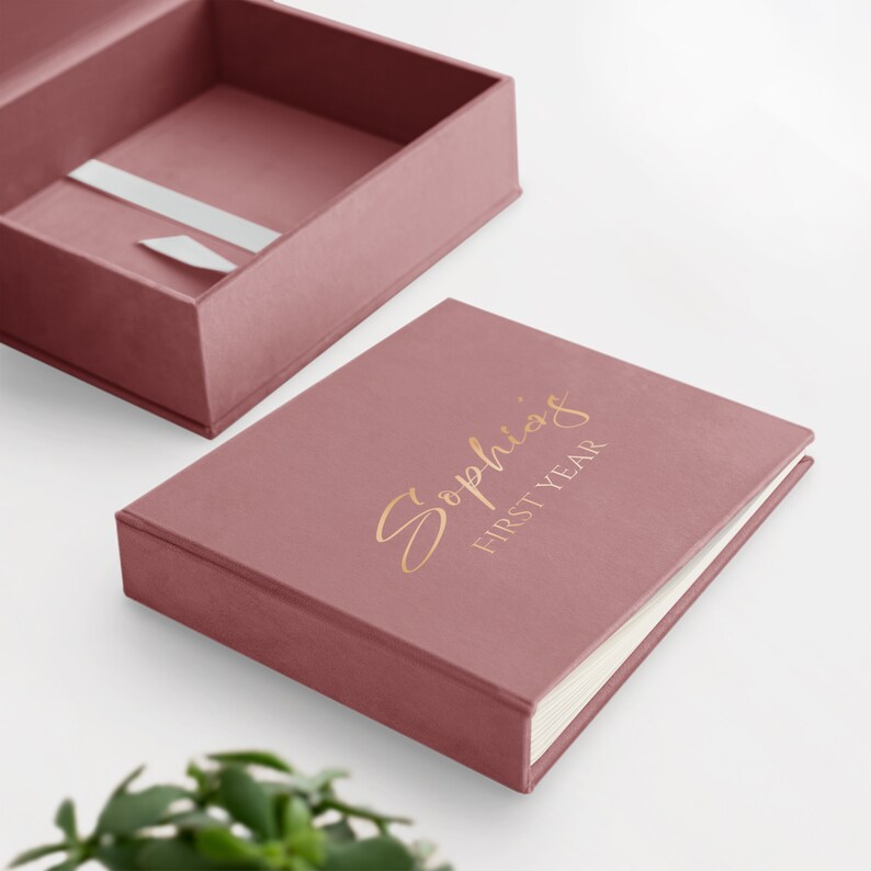 Modern Baby Album Baby First Year Five Year Journal Gift | Etsy