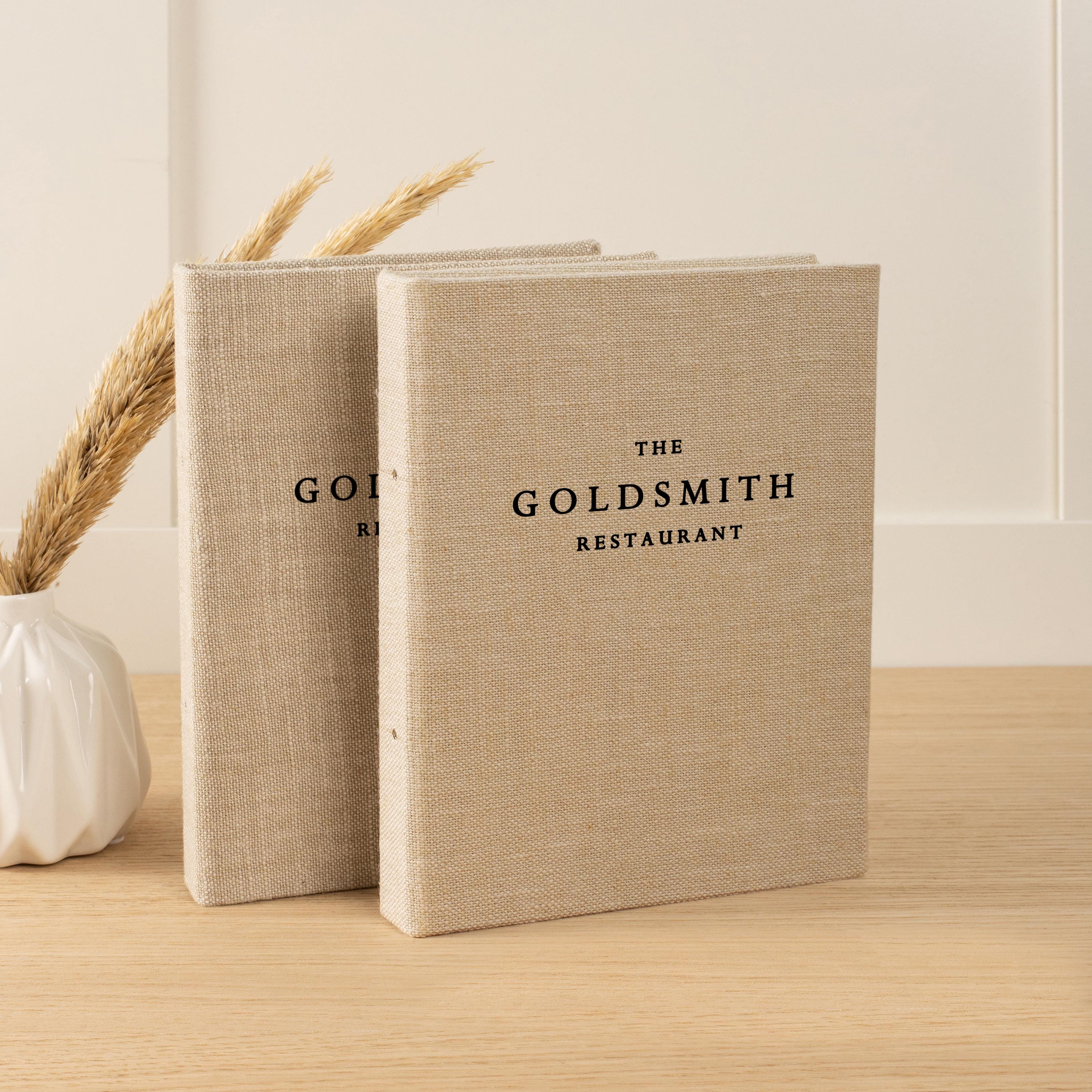 Personalized Menu Book Covers | Custom Hard Cover Menu Holders for ...