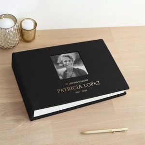 Personalized Memorial Condolence Book | Keepsake Book of Remembrance ...