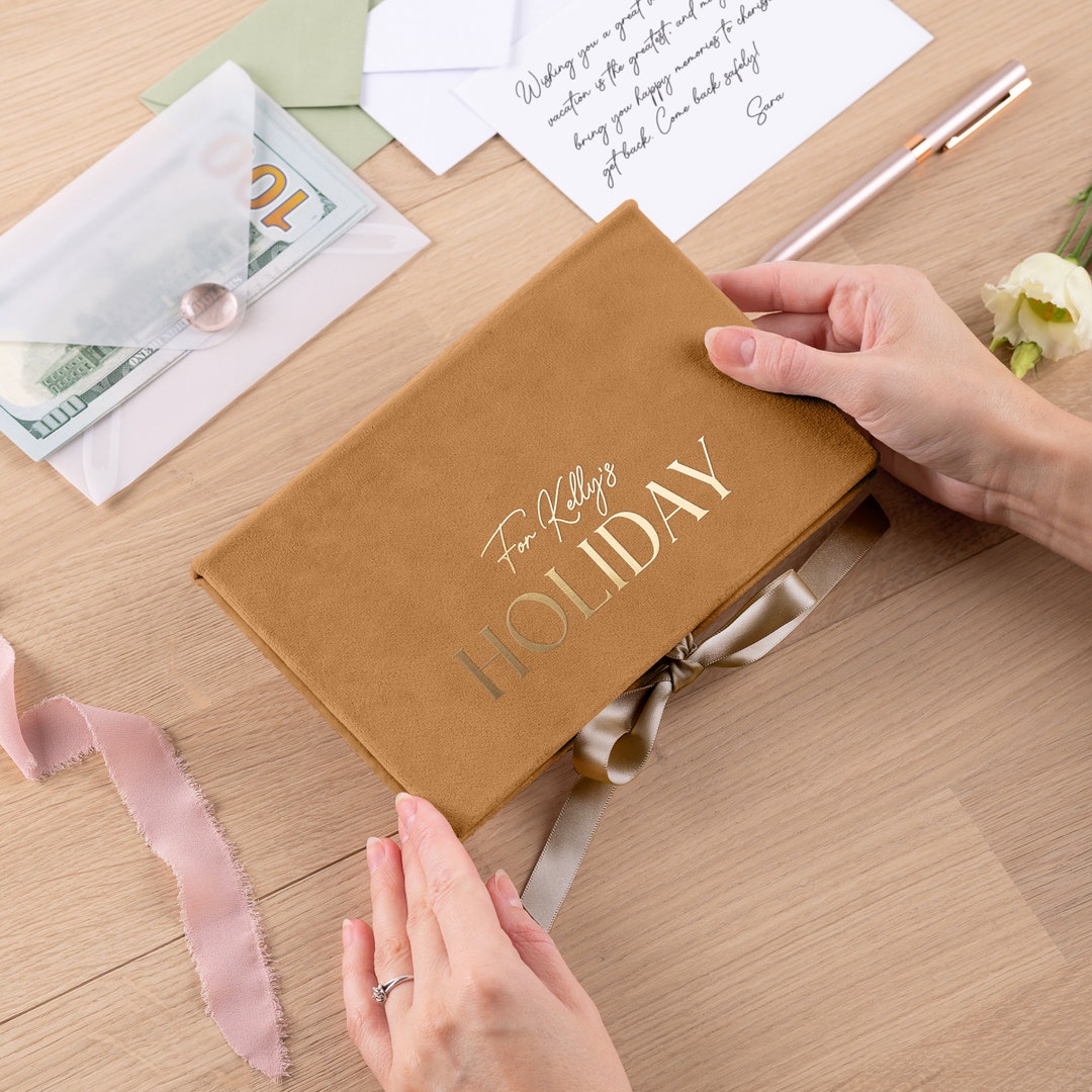 Personalized Money Envelope, Wedding Money Envelope, Velvet Cash Gift ...