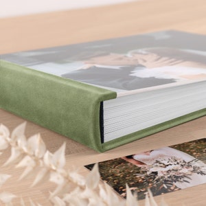 Leather Wedding Photo Album With Glass Cover | Luxury Lay Flat Photo ...