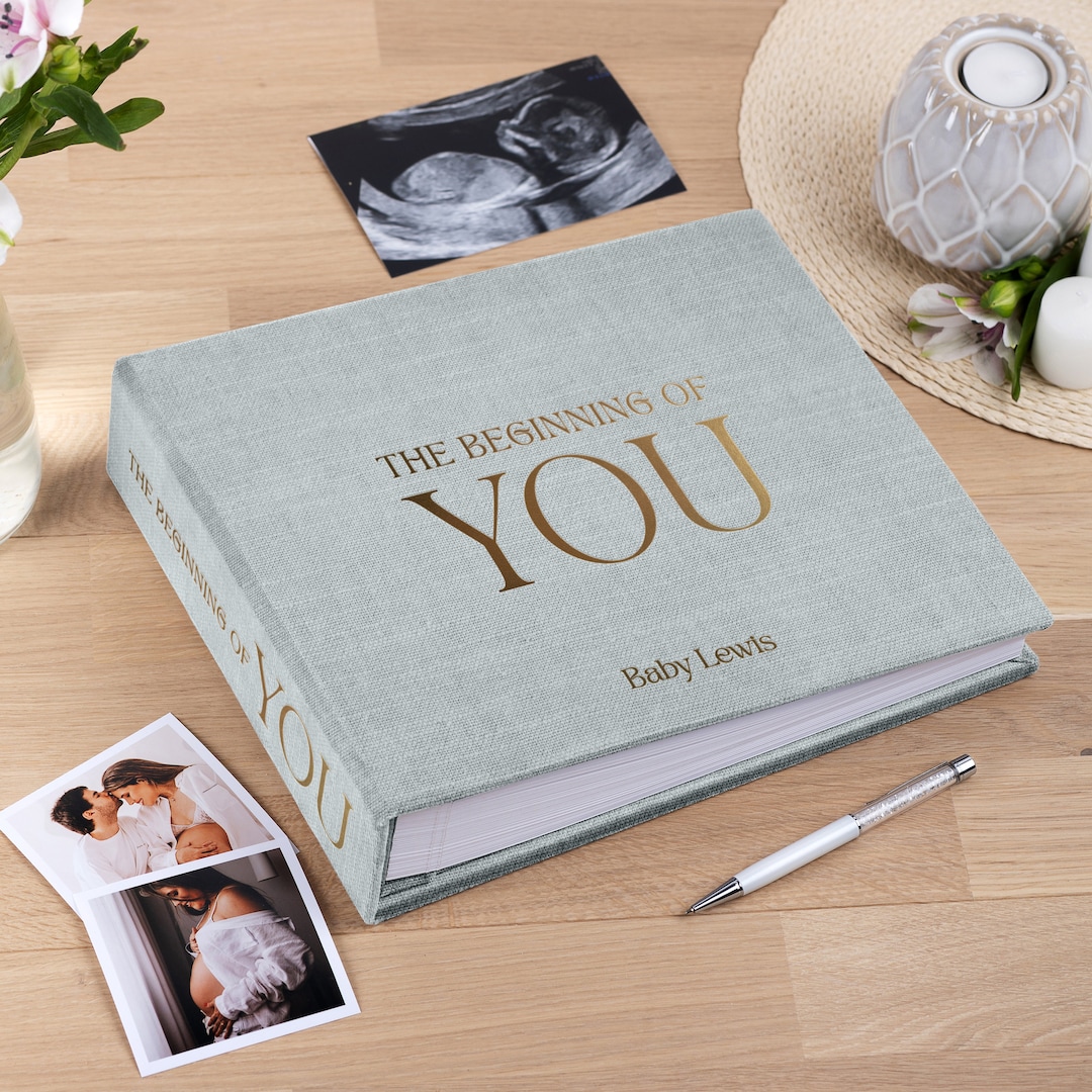 Pregnancy Gift for Expecting Mom, Linen Pregnancy Journal - Planer ...