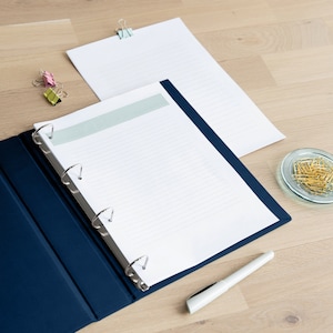 Velvet Ring Binder With 2-3-4 Rings + Case | Ring Binder and Slipcase ...