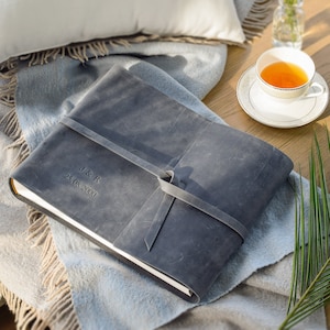 Rustic Leather Album, Leather Scrapbook Album, Vintage Leather Photo ...