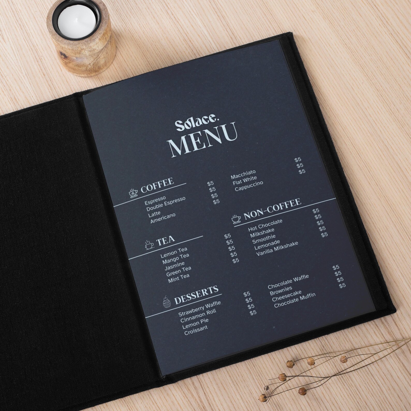 Personalized Menu Covers | Custom Restaurant Menu Books | Hard Cover ...