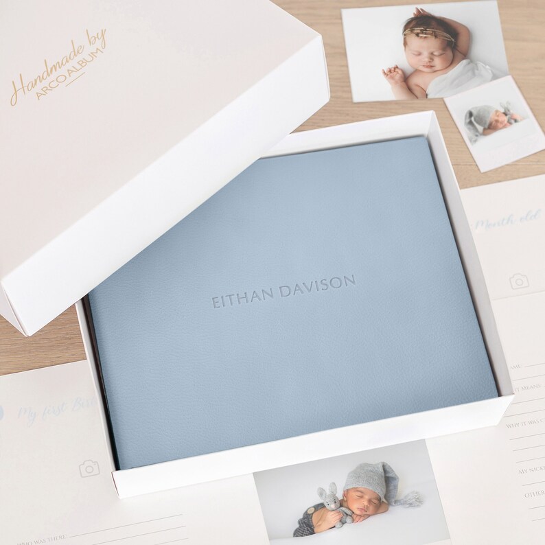 Personalized Baby Boy Memory Book, Baby Photo Album, Baby Girl First ...