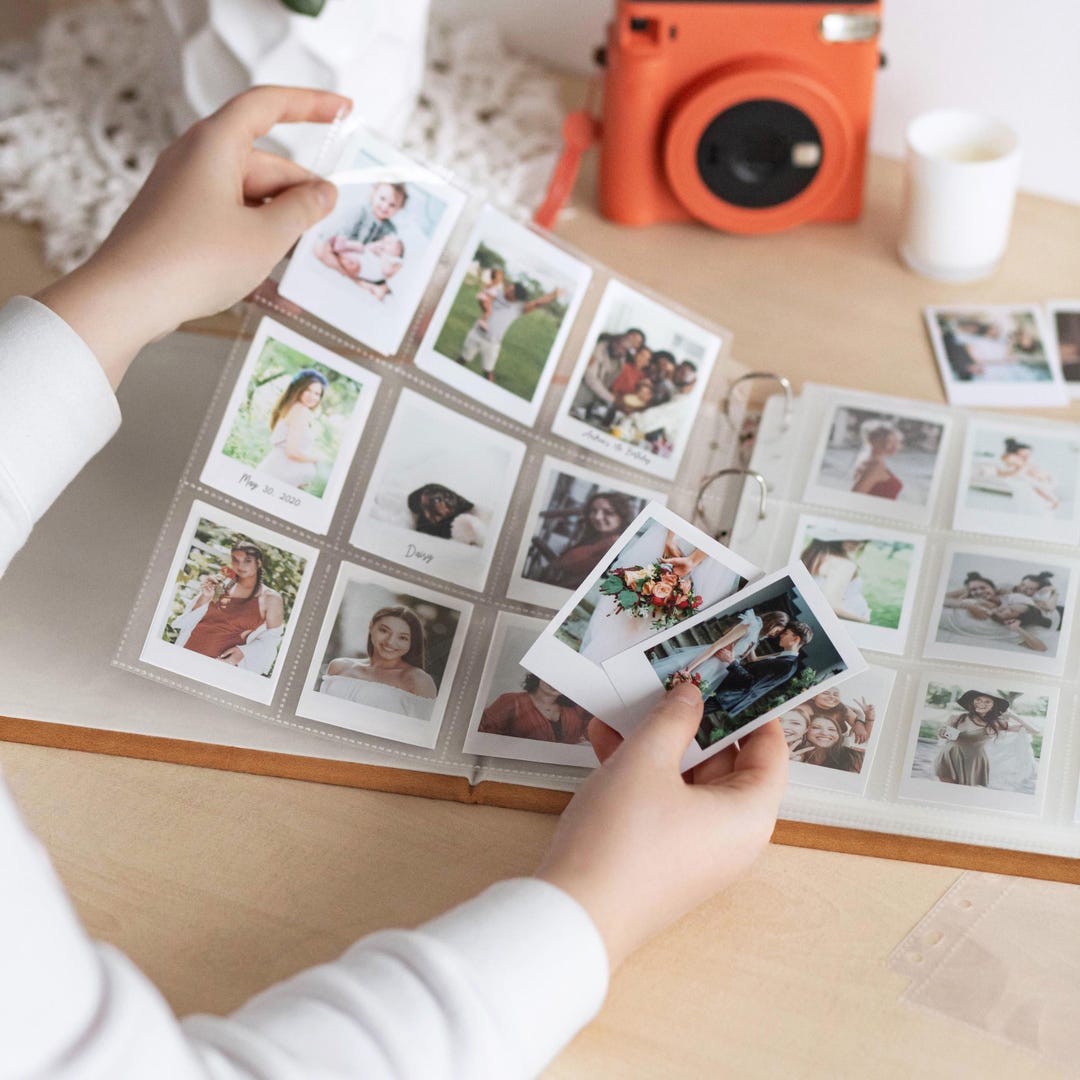 Leather Instax Mini Photo Book | Personalized Ring Binder for Fujifilm ...