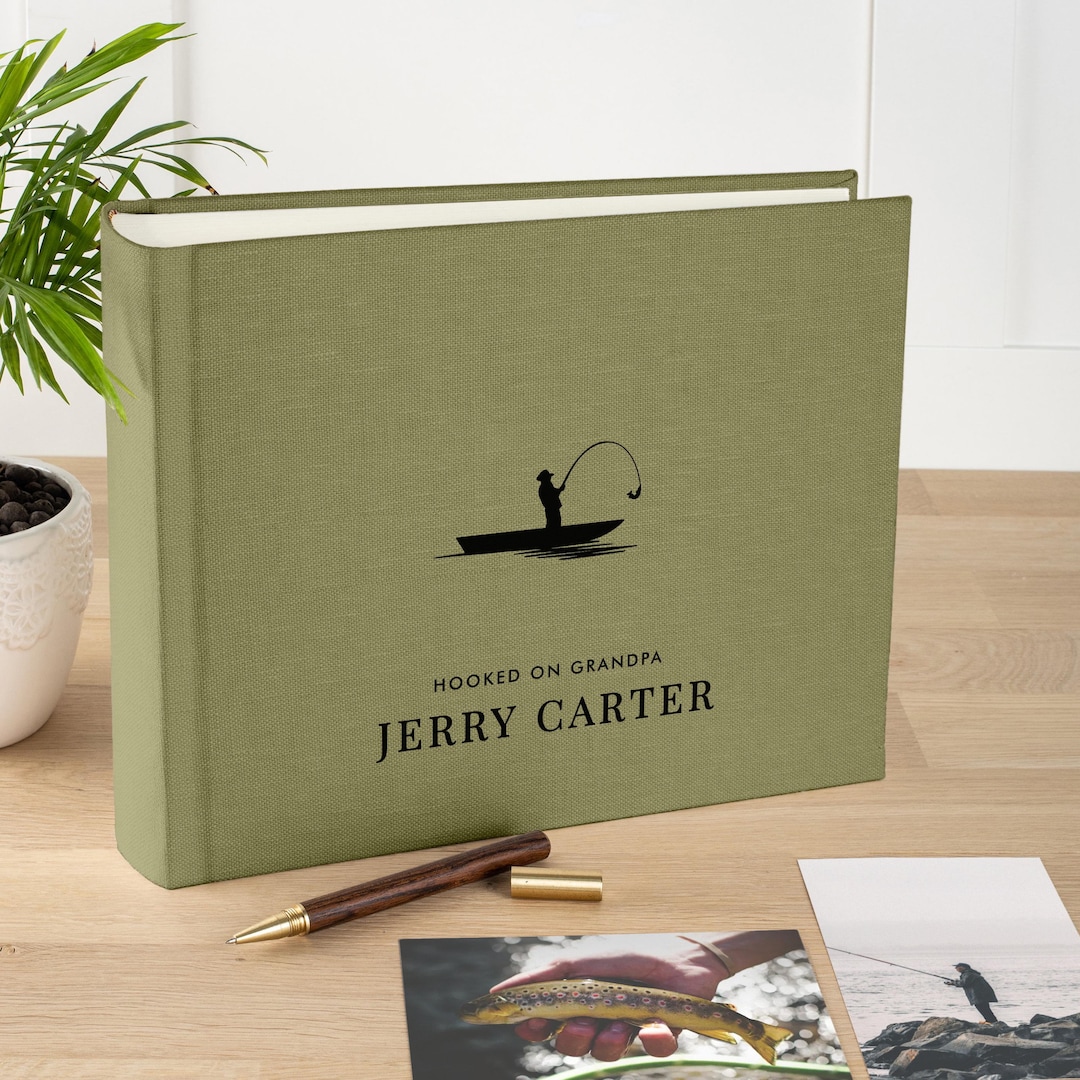Personalized Fisherman Photo Album | Custom Fishing Photo Book ...