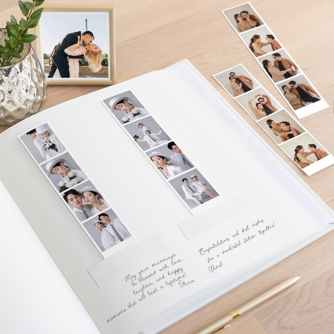 Elegant Photo Booth Book for 4x6 2x6 Photos, Personalized Wedding Guest ...
