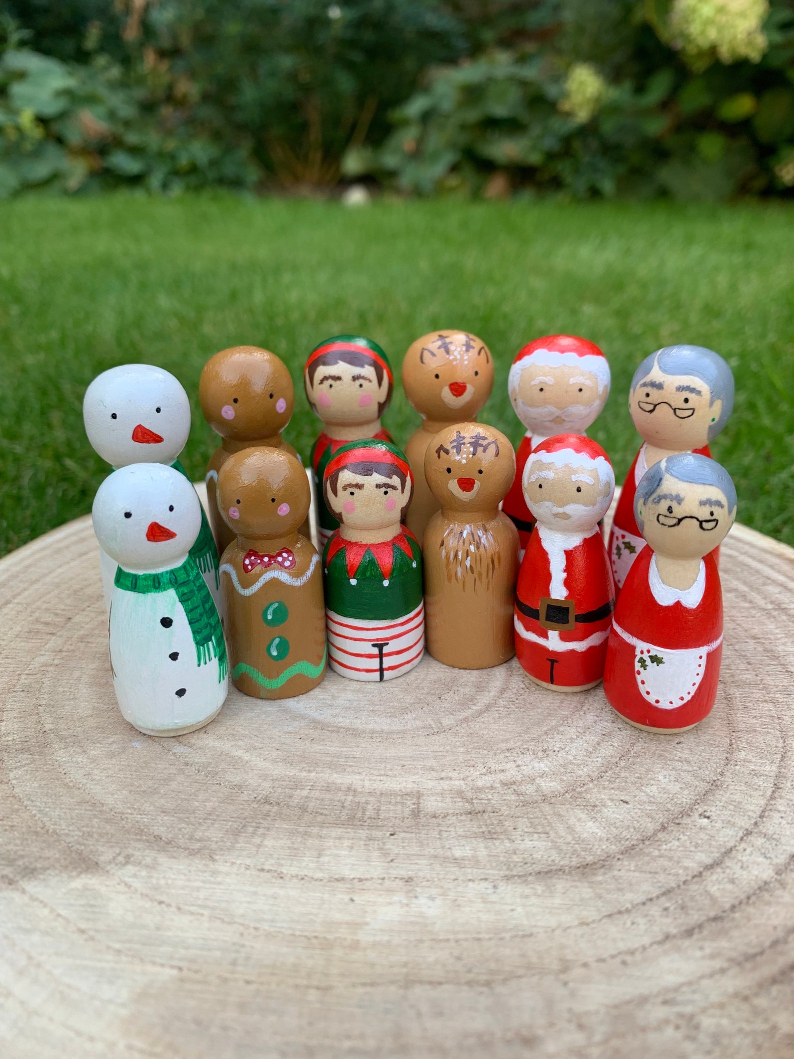 Christmas Wooden Figures - Etsy