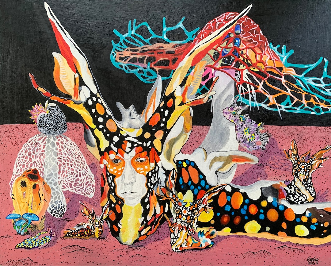 Sea Slug Monsters, Oil Painting, Weird Odd Creepy Scary Beautiful Art ...