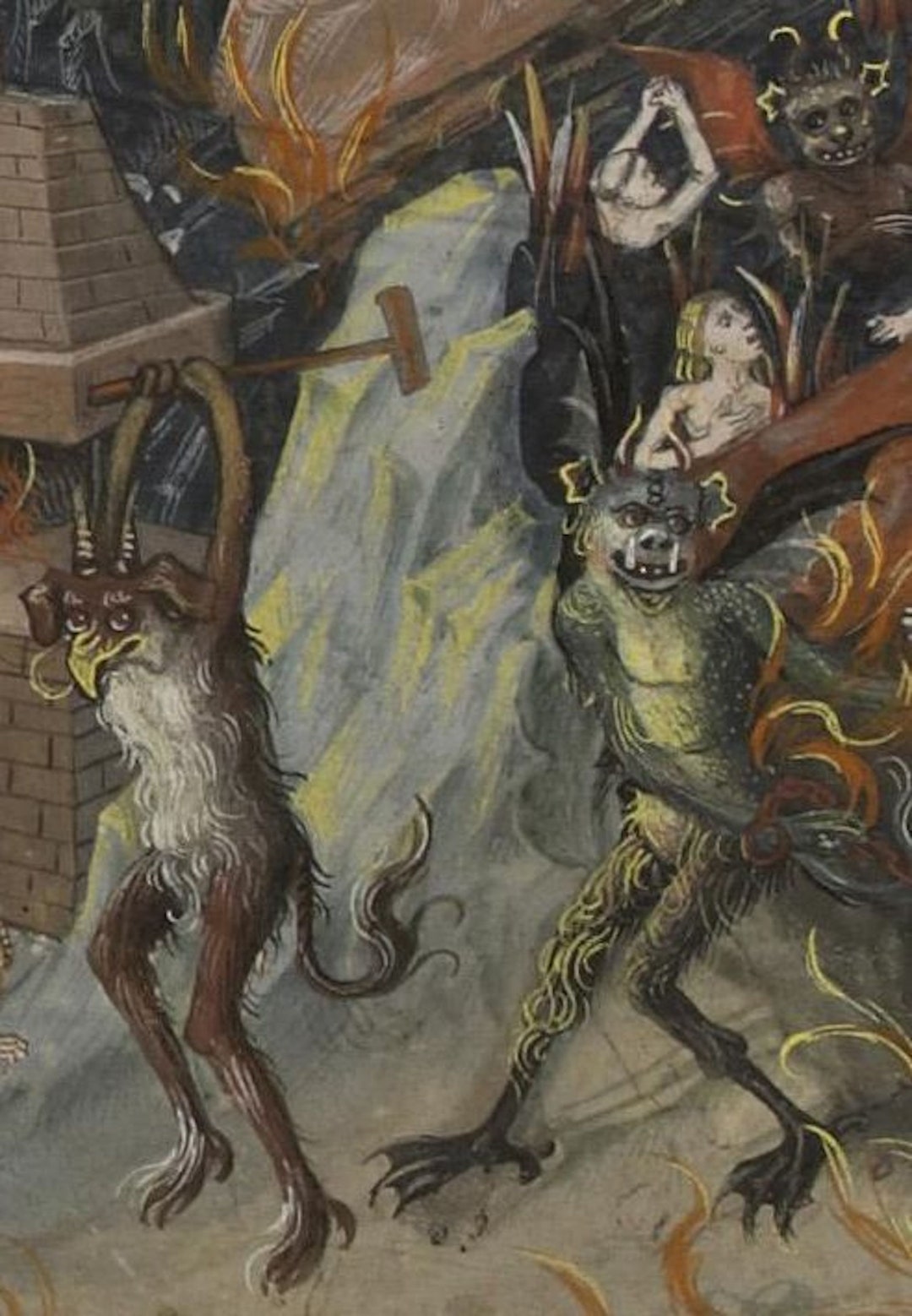 Satan Lucifer Devil Krampus Serpent Beelzebub Art, Dark Gothic Art ...