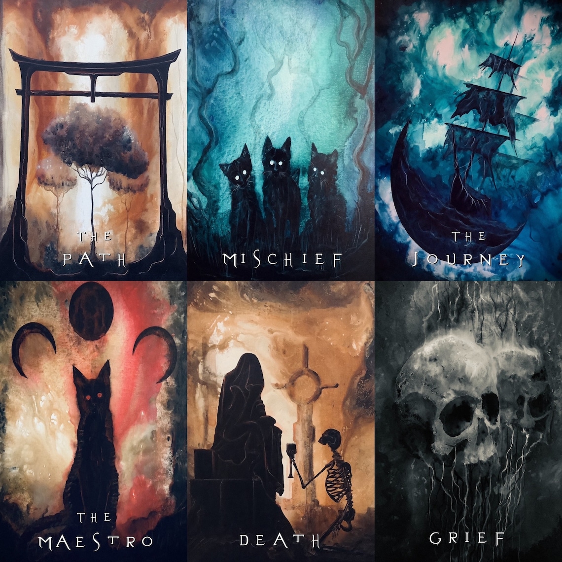 Spirits & Shadows Oracle Deck 52 Card Intuitive Oracle Deck - Etsy