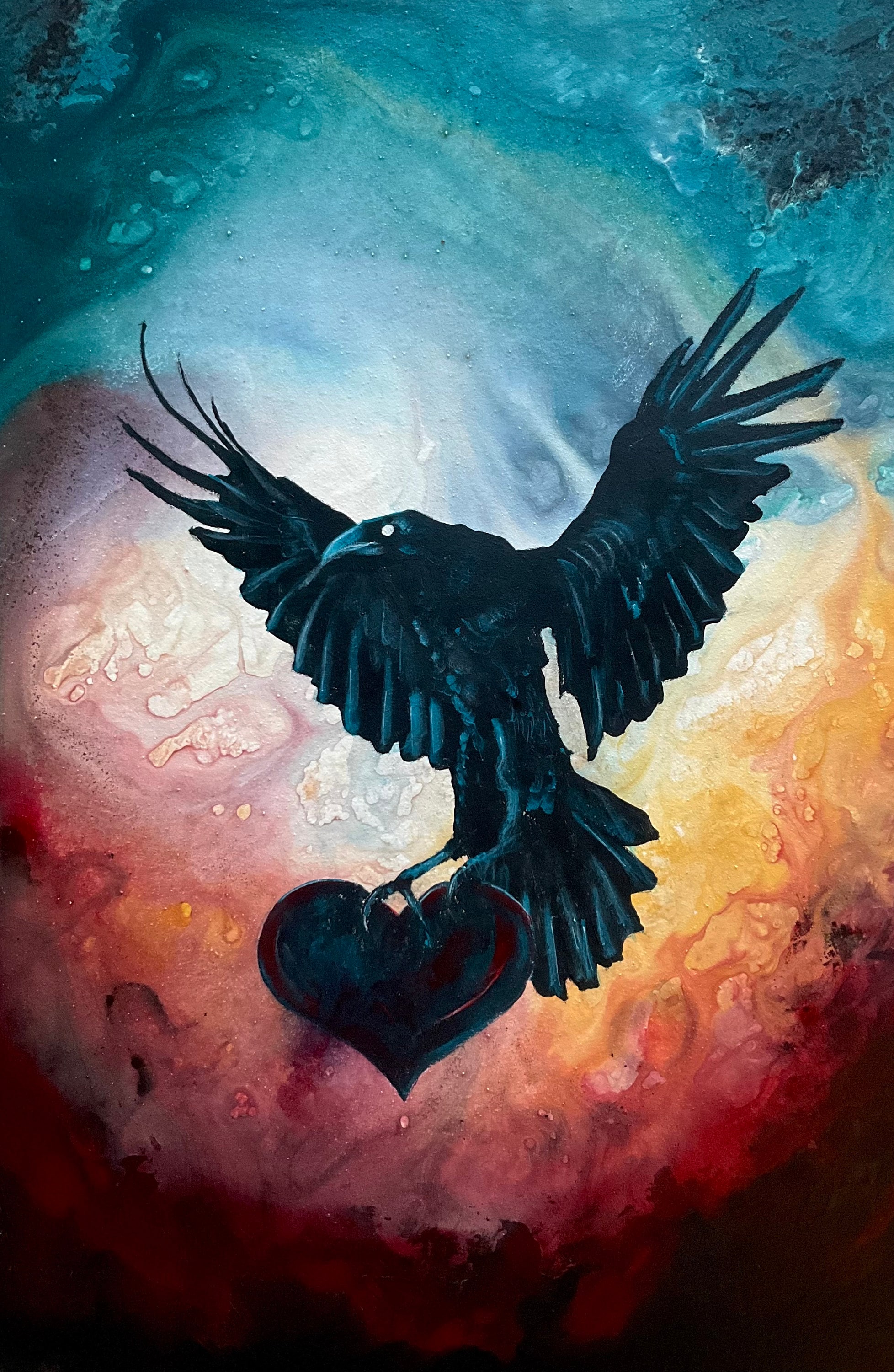 Soul of the Raven - Four Shadowy Art Prints - Haunting, Surreal Ravens ...