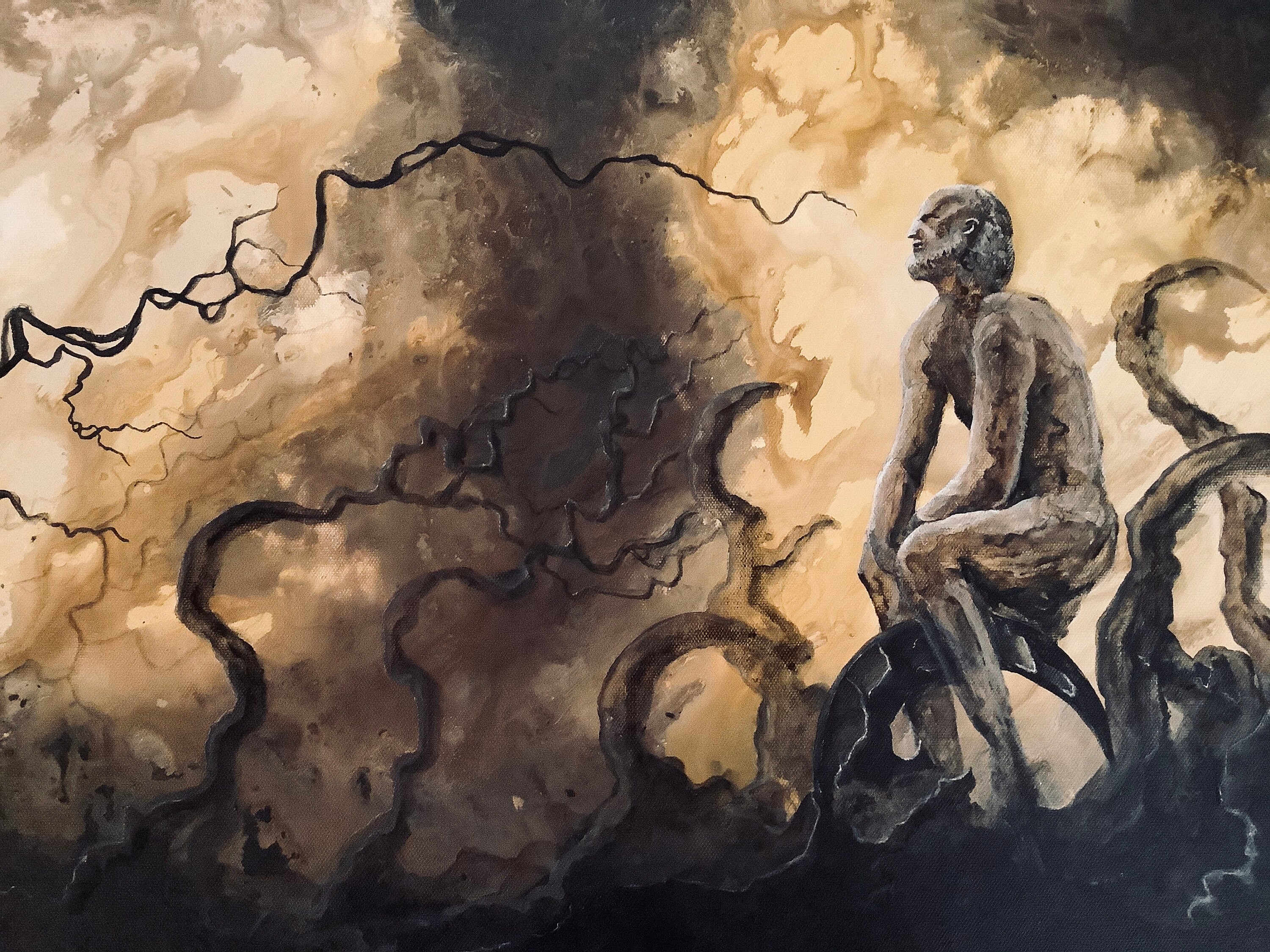 The Solitude of Stone Original Canvas Painting Roman | Etsy