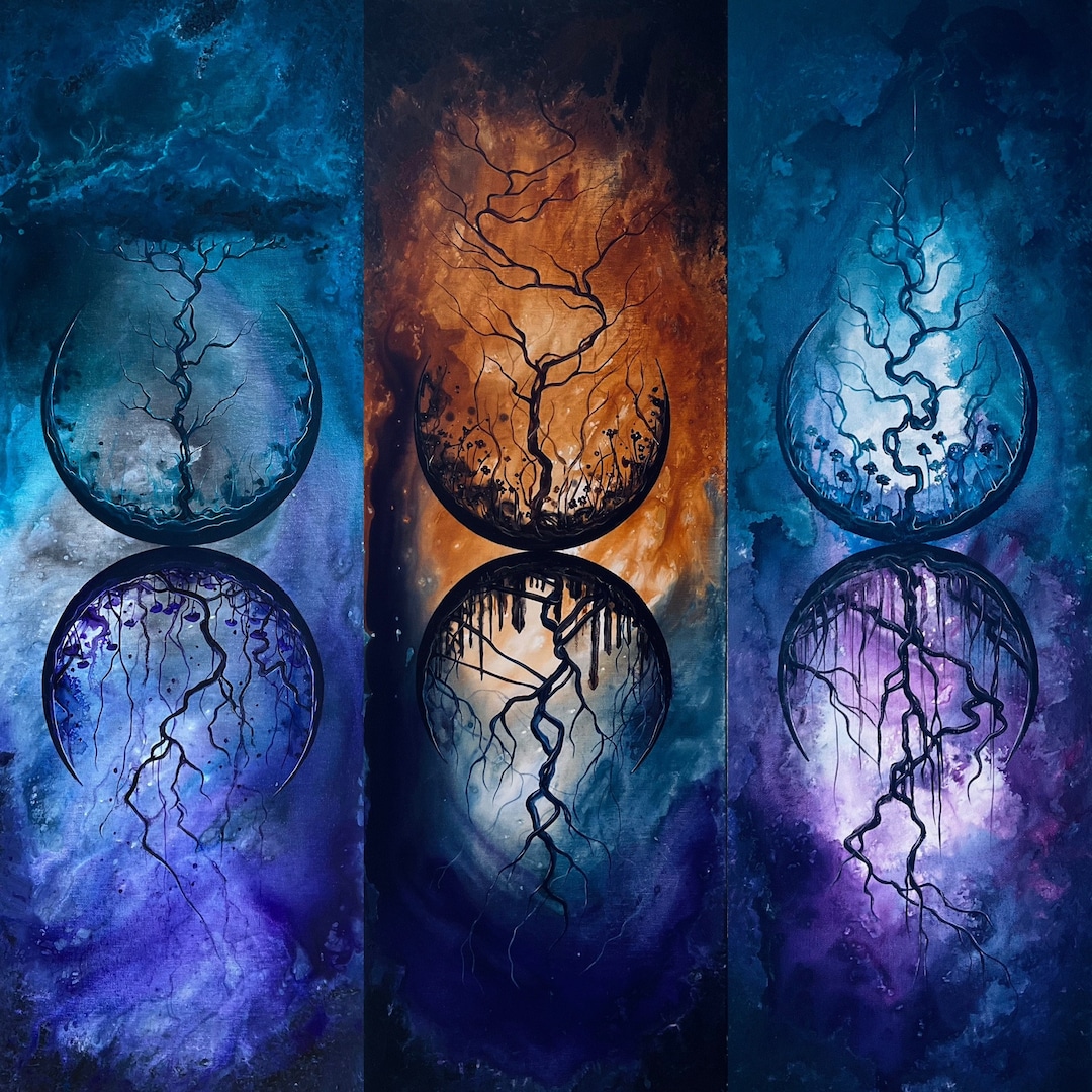 Custom Original Soul Moon Paintings - Commissioned Artwork - Exclusive ...
