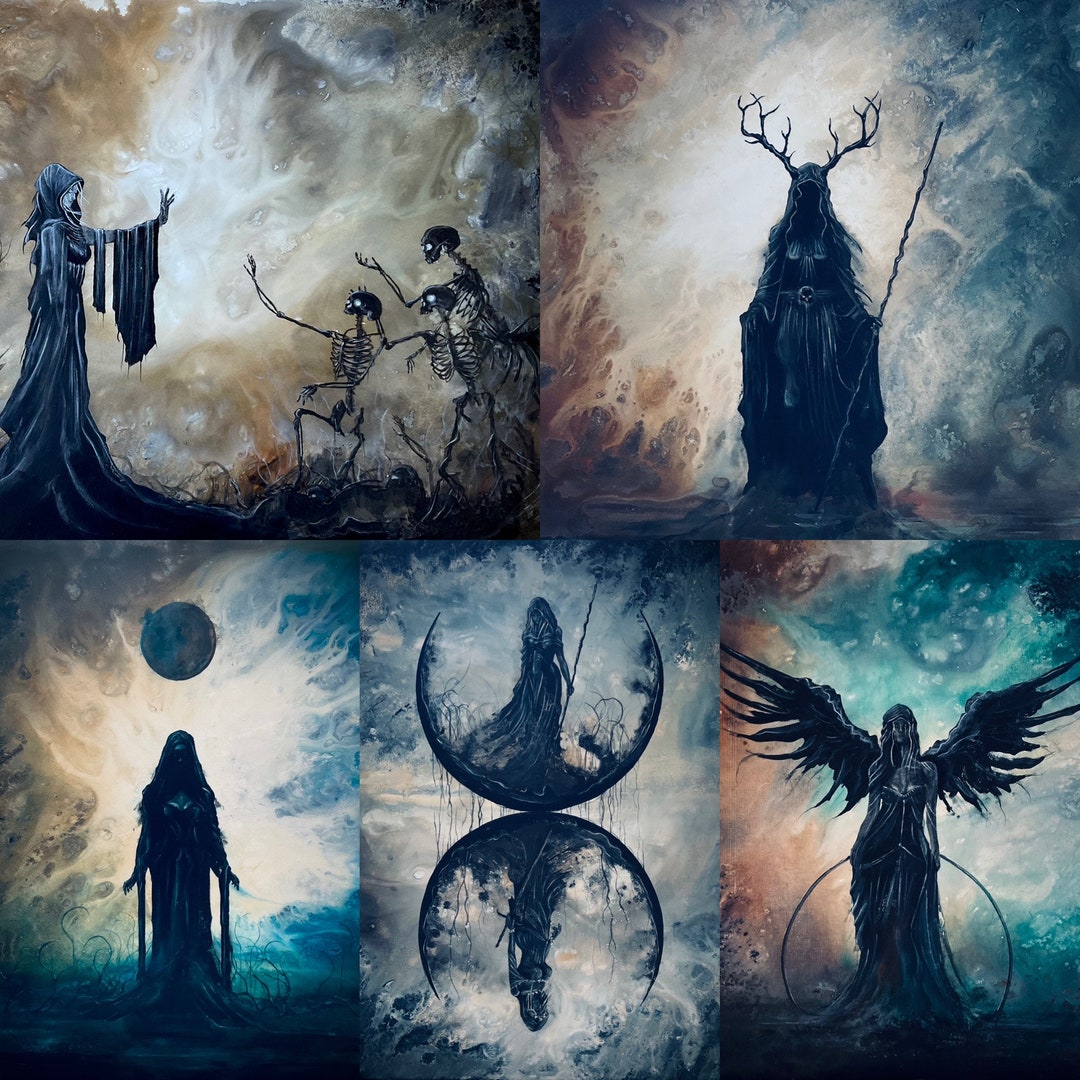 Shadow Witch Art Print Gift Bundle Set of Five Lustrous Art Prints ...