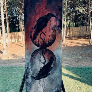 Soul Echoes - Bird Wall Art Print - Two Ravens Reflected on Top of Twin ...