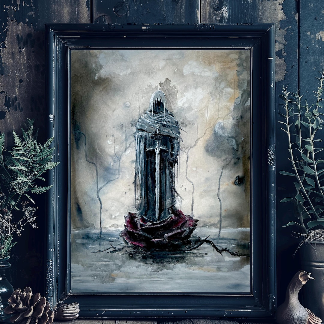Gone Are the Gifts - Surreal Art Print - Ghostly Knight Emerging From ...