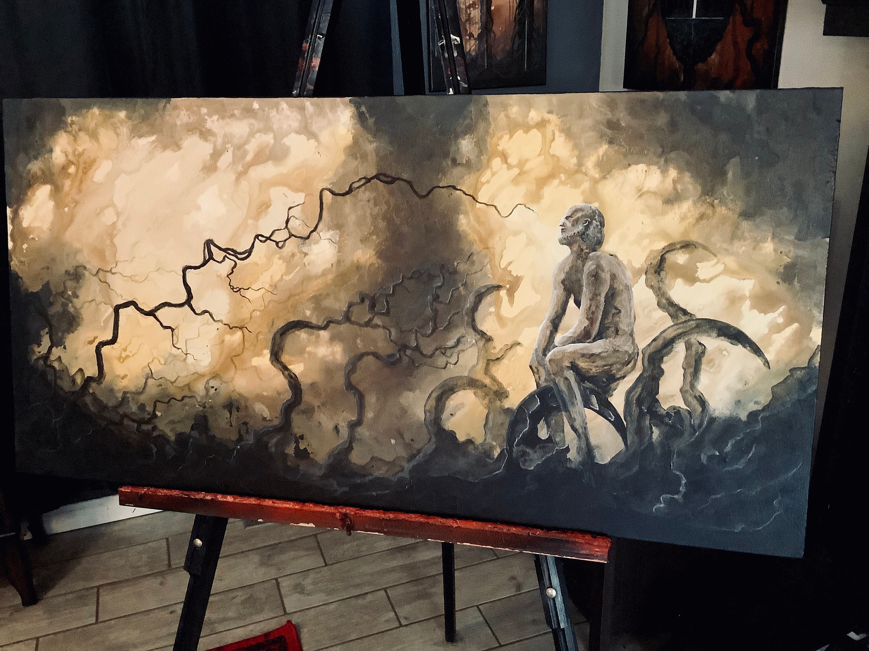 The Solitude of Stone Original Canvas Painting Roman | Etsy