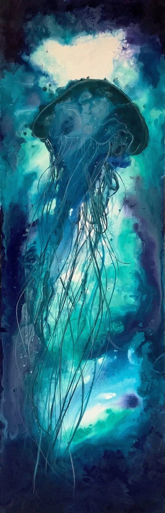 Forever Floating Digital Art Download Luminous Jellyfish - Etsy