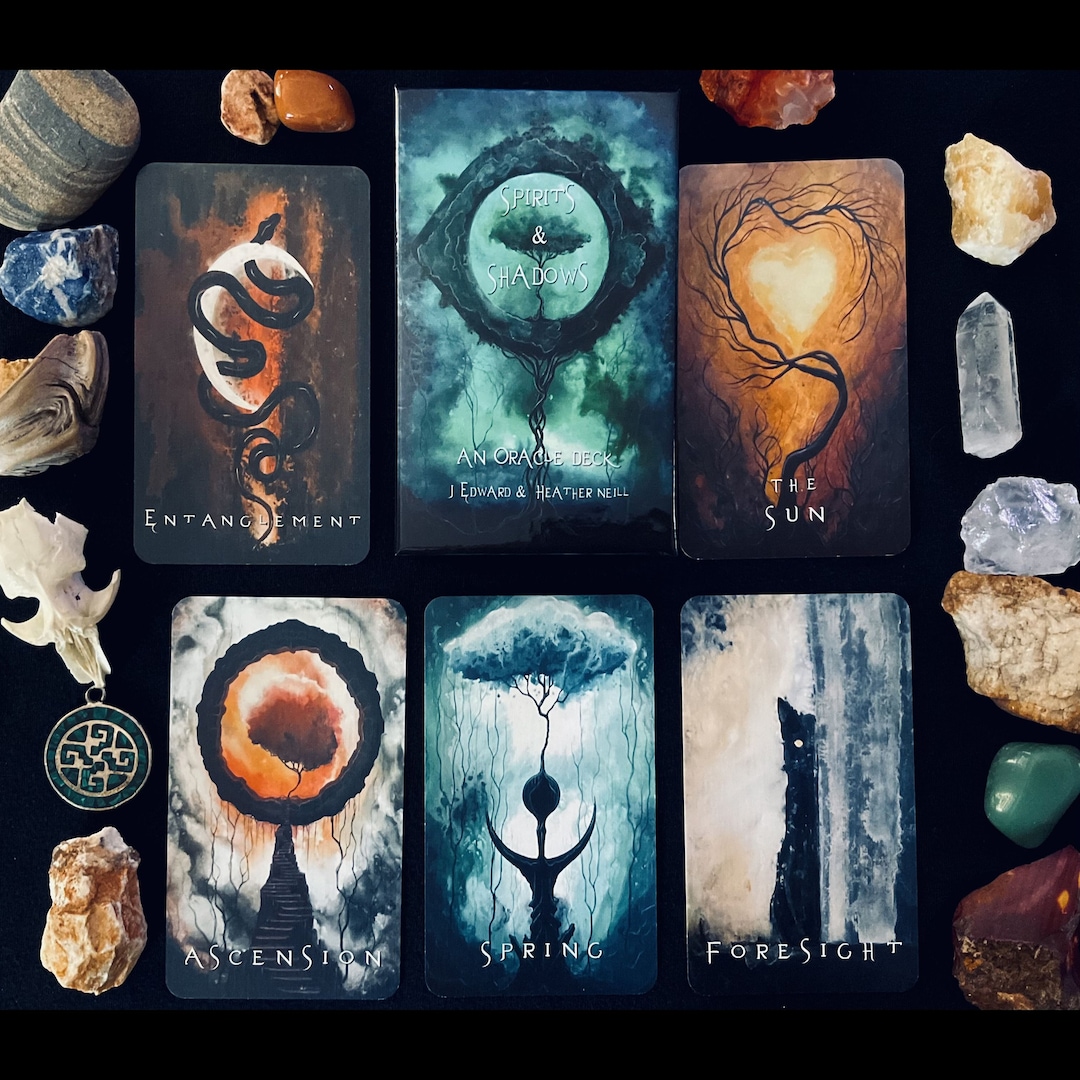 Spirits & Shadows Oracle Deck - 52 Card Intuitive Oracle Deck Featuring ...