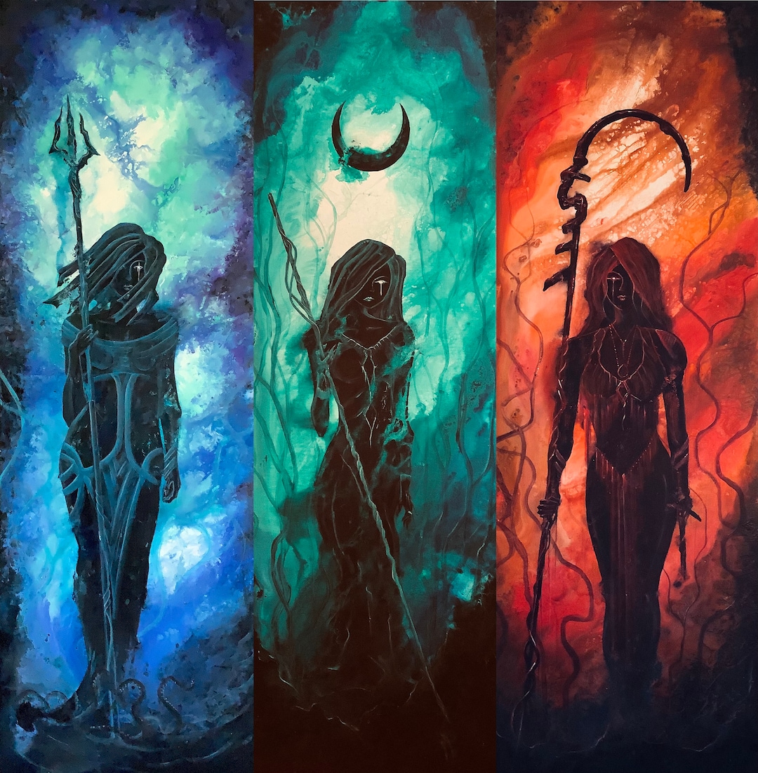 The Witches Three - Tri-color Wall Art Print - Montage of Elemental ...