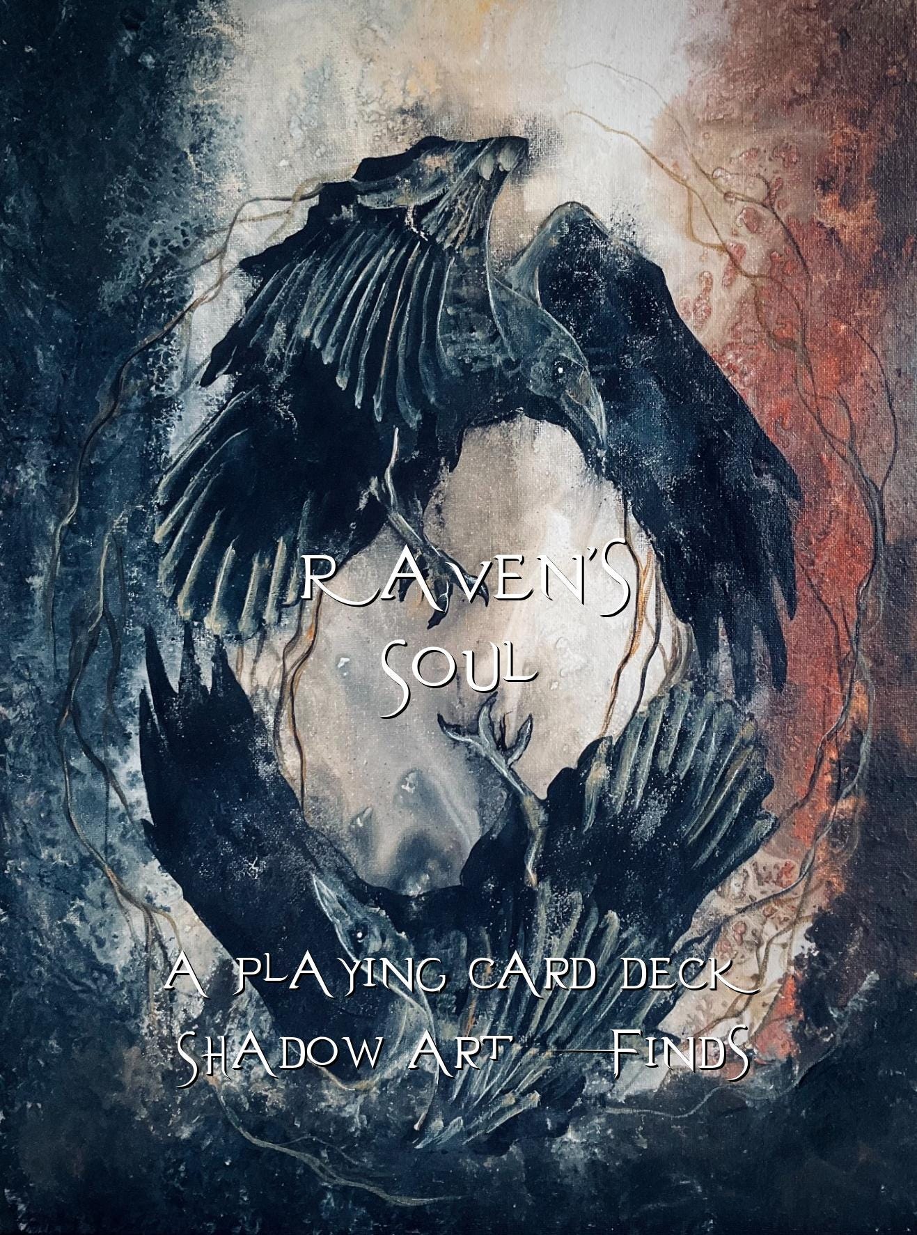 Raven's Soul - Classic 52 Card Poker Deck Featuring Surreal & Shadowy ...