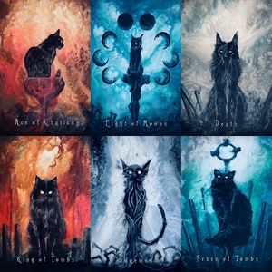 The Haunted Cat Tarot Deck 78 Card Tarot Deck Featuring Original ...
