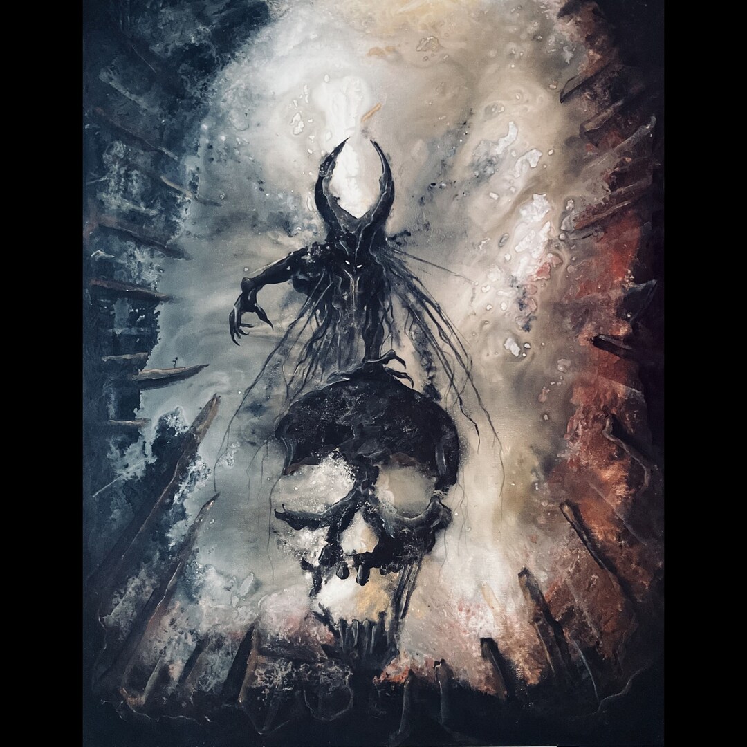 Frozen in Fear Original Canvas Painting Nightmare Terror Demon ...